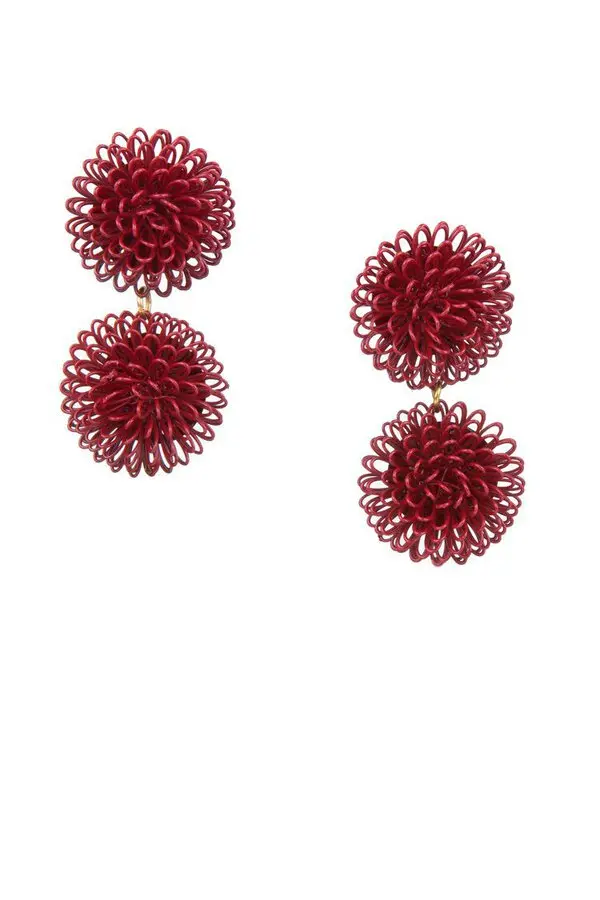 Pat’s Jewelry Double Pompom - Red