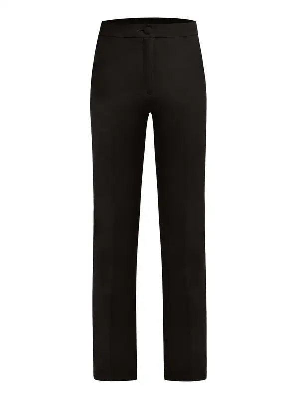TIA DORRAINE Tailored Straight-leg Trousers - Black