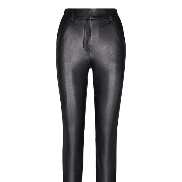 Commando Faux Leather Crop Trouser, Slg67 - Black