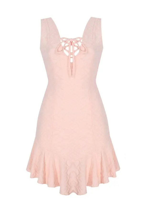 NO'DESIGN Duchess Ruffled Mini Dress - Pink