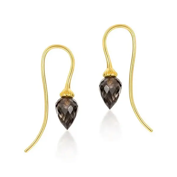 JANUS EDINBURGH Sekhem Smoky Quartz Vermeil Drop Earrings - Gold