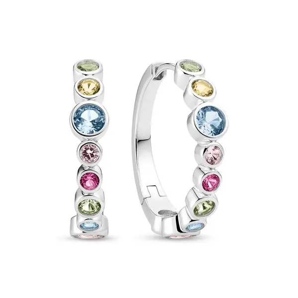 SIF JAKOBS JEWELLERY Earrings Sardinien Creolo Multicolour - Silver