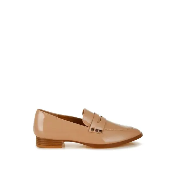 RAG & CO Neutrals Noshiya Patent Pleather Penny Loafers By