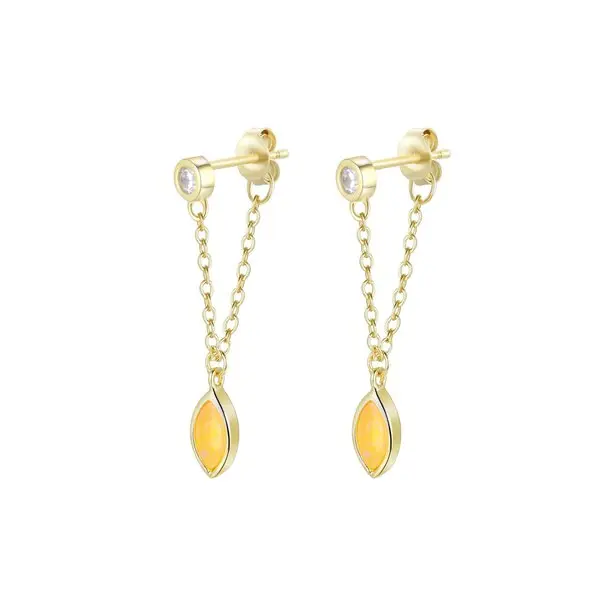 KAMARIA Full Swing Opal Earrings Tangerine - Yellow