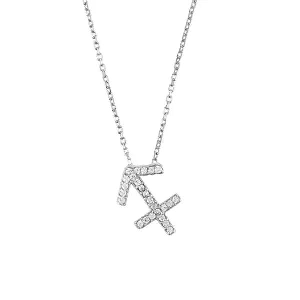 LATELITA Zodiac Star Sign Pendant Necklace Sagittarius - Silver