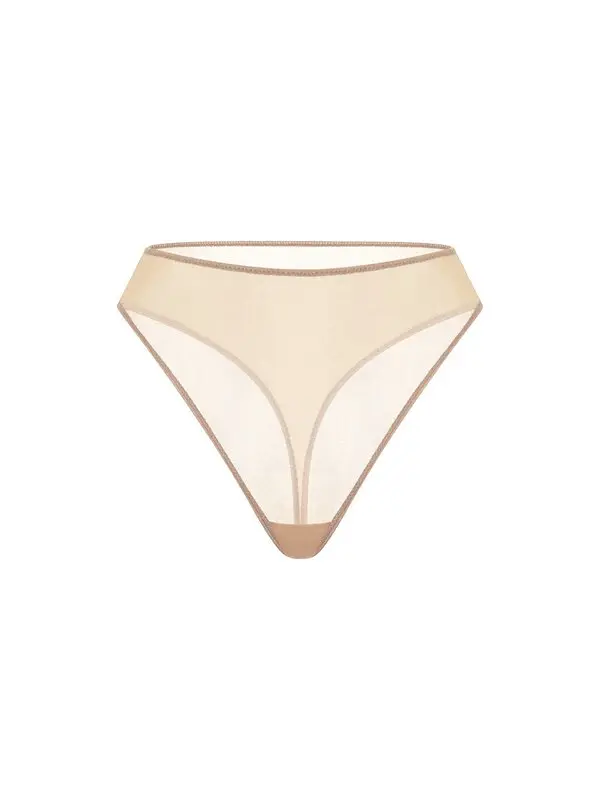 ZHILYOVA Neutrals Ocean High-waisted Thong - Beige