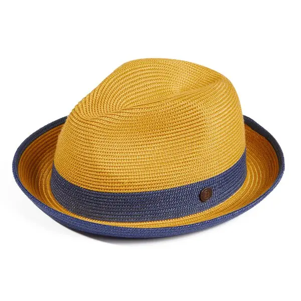 DASMARCA HATS Dasmarca Florence Yellow Summer Two Tone Crushable Hat - Orange