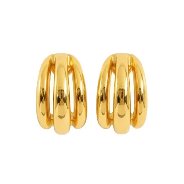 LINYA JEWELLERY Bery Vintage Big Hoop Earrings - Gold