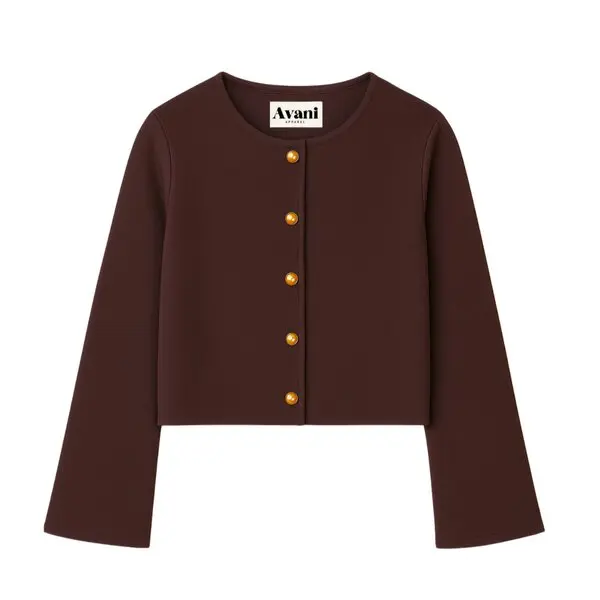AVANI APPAREL Henné Cardigan - Brown