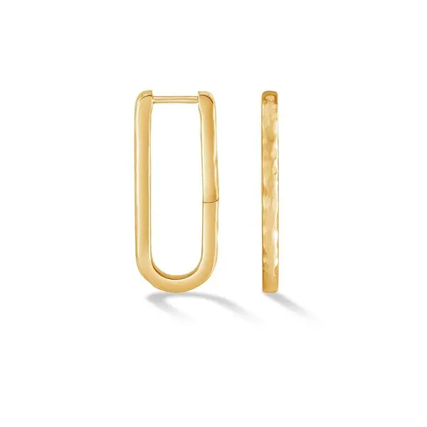DOWER & HALL Large Nomad Link Huggie Hoops - Gold