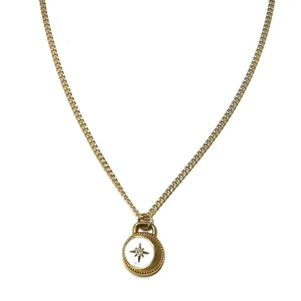 Rachel Nathan Gold / White Morning Star Necklace - Gold/white