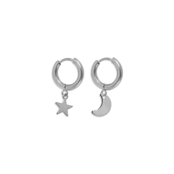 A WEATHERED PENNY Astral Hoops - Silver