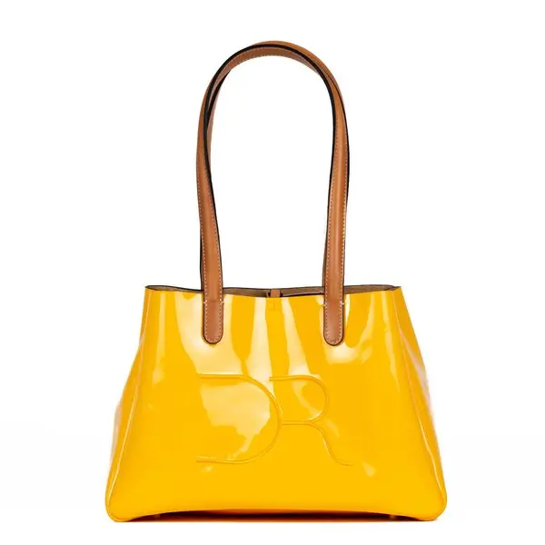 DANNI RO Neutrals / All-in Rita Bag Yellow Patent Leather - Orange