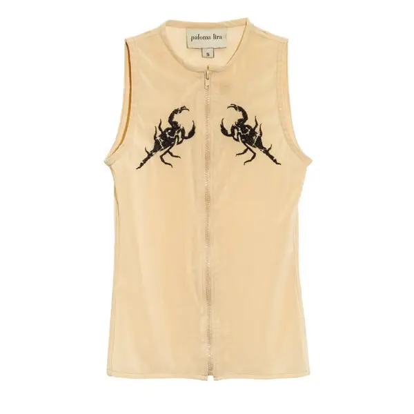 PALOMA LIRA Neutrals Scorpious Top - Brown