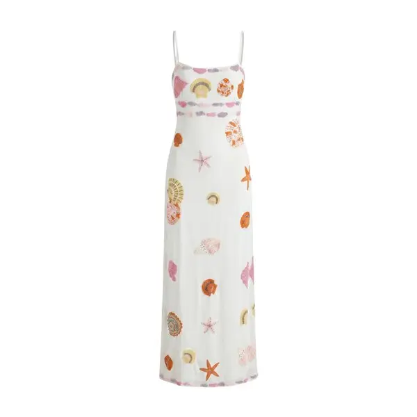 OCEANUS SWIMWEAR New York Strapped Dress - White