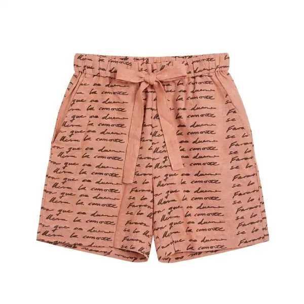 STUDIO AFUERA Barranco Peach Linen Shorts