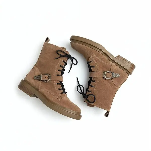BY VIRGO Dasara Handcrafted Leather Boot - Brown