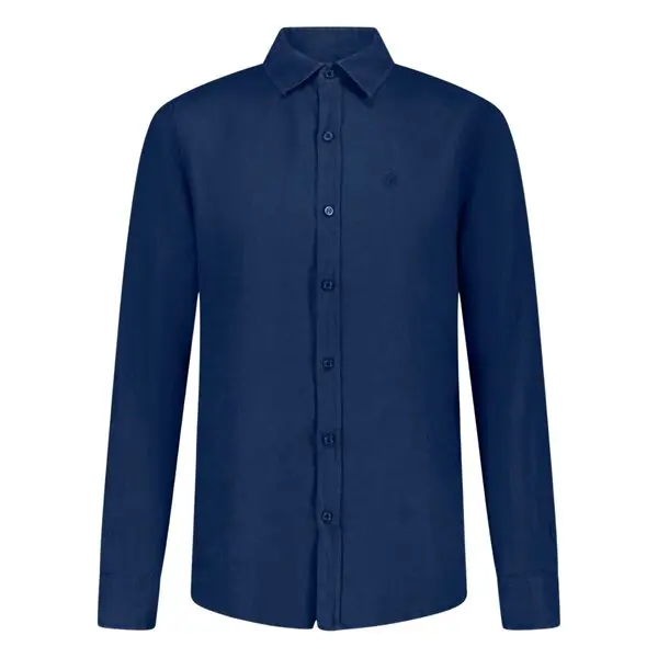 MAISON TANGERINE Deep Linen Shirt For - Blue