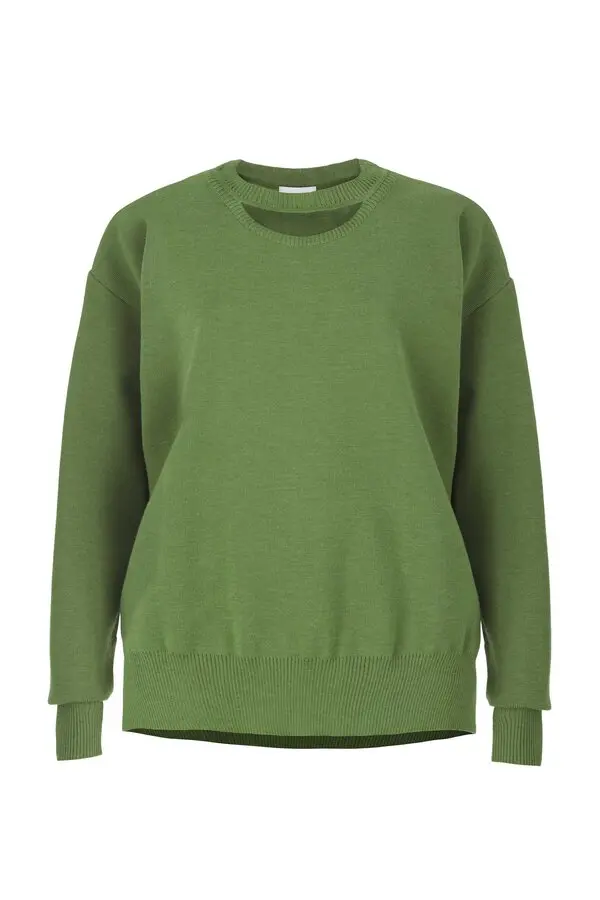 SALANIDA Rotondo 100% Merino Jumper Olive - Green