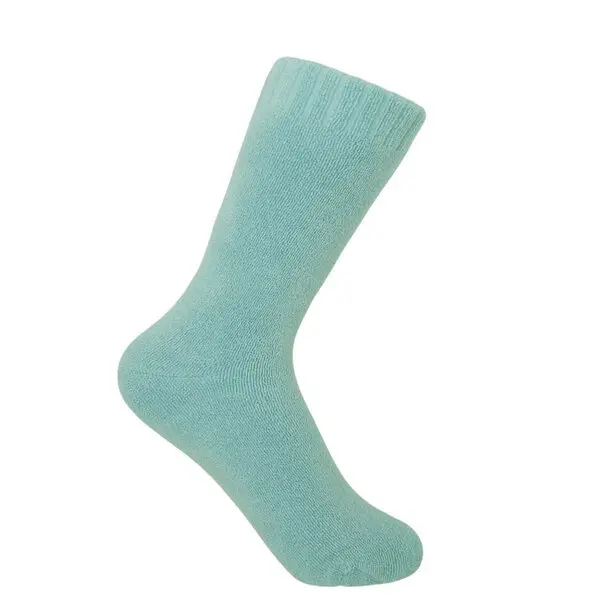 PEPER HAROW - MADE IN ENGLAND Ribbed Cuff Bed Socks - Blue