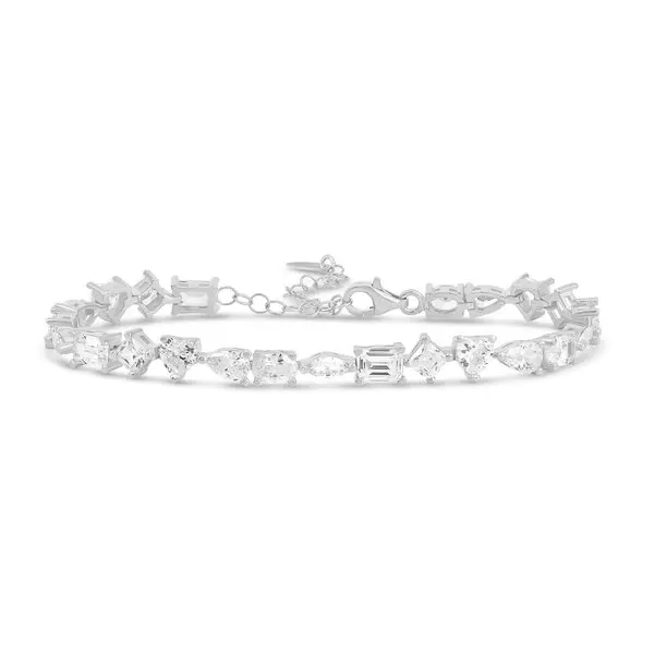 SHYMI Multi Shape Tennis Bracelet - Silver