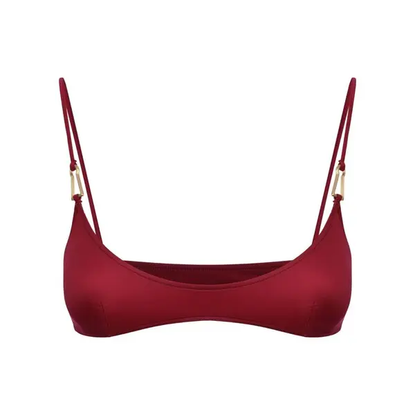 BIANCA RESORTWEAR Mina Bikini Top In Cherry - Red