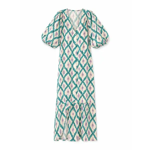 Mind Traveler Mica Turquoise Dress - Blue