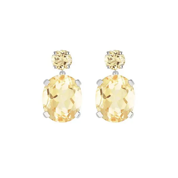 AUGUSTINE JEWELS Citrine Drop Earrings - Yellow