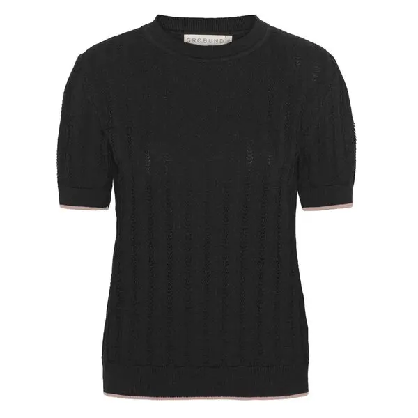 GROBUND Almine Tee The One With Contrast - Black