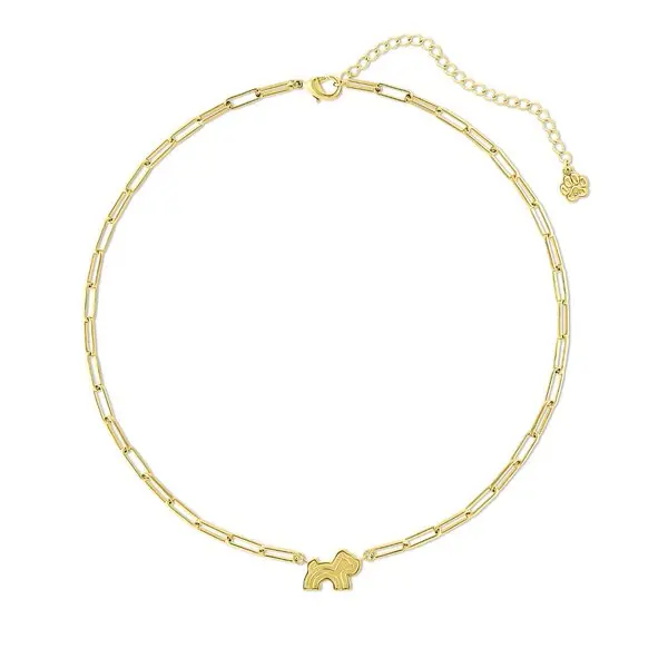 CLOUD HAVEN Paperclip Chain Logo Necklace - Gold