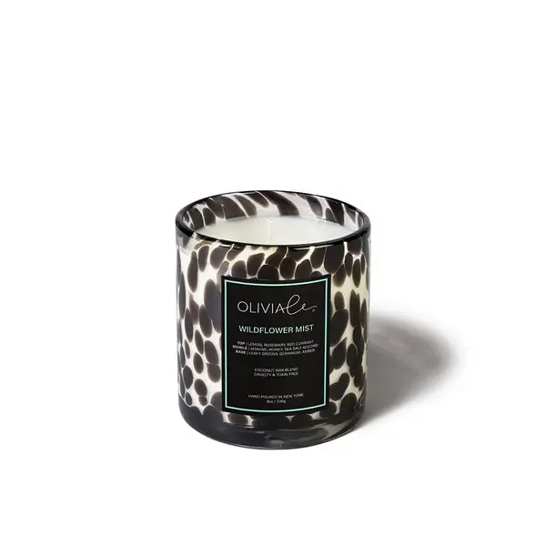 OLIVIA LE Wildflower Mist Leopard Glass Small - Black