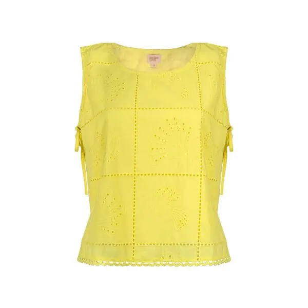 SUNSHINE TIENDA Lemonade Shell Coco Top - Yellow
