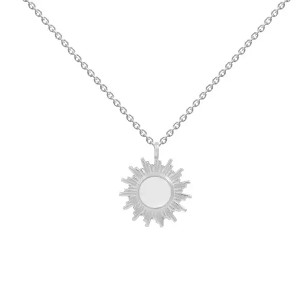 LAVANI JEWELS Silver / White Silver Eklipse Necklace - Silver/white