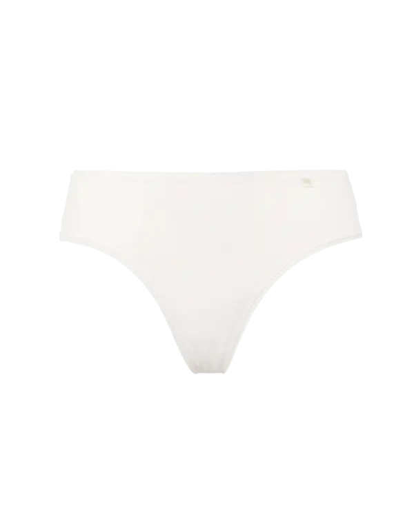NUDEA Honeycomb High Leg Brief Lily - White