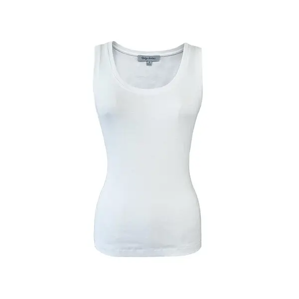 SOLGO ATELIER Solgo Fine Rib Tank Top In Bright - White