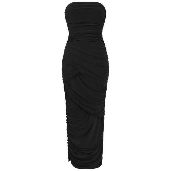 CELESTINE & MAE Meissa Midaxi Dress In Navsoul - Black