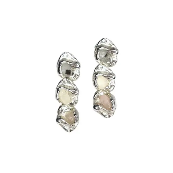 BIO-TRIMMINGS Chomsky Stack Earrings - Silver