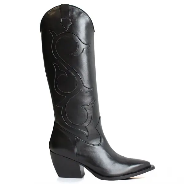 TERRY DE HAVILLAND Annie Cowboy Boot - Black