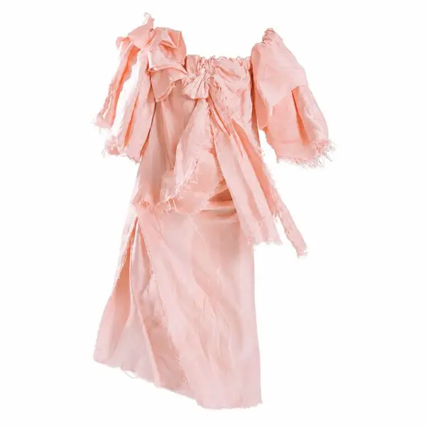 Miro Misljen Off-shoulder Ruffled Gown