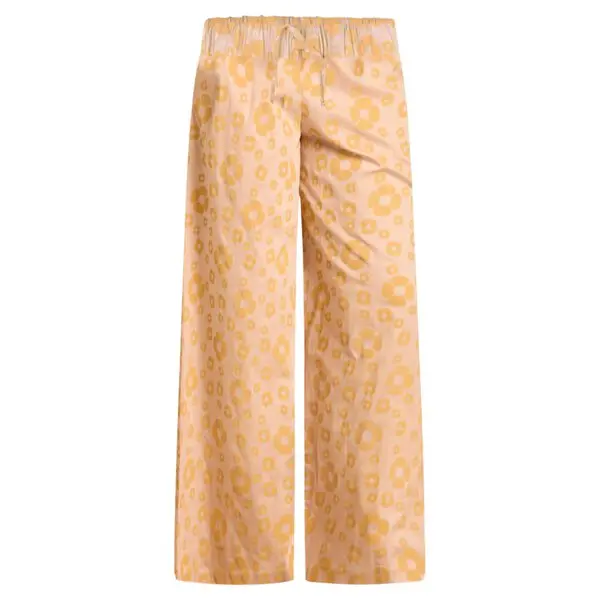 KNOWN SUPPLY Floral Satin Pants Sunset Tearose Floral - Pink