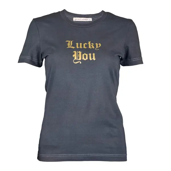LOVE AND NOSTALGIA Margot Tee Lucky You - Grey