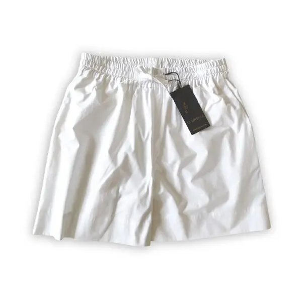 DECOFLUX HOME Cotton Percale Shorts - White