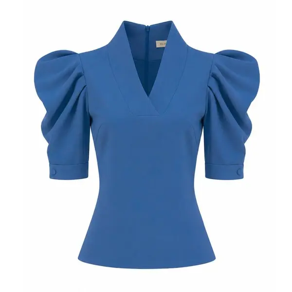 JULIA ALLERT V-neck Puff Sleeve Top