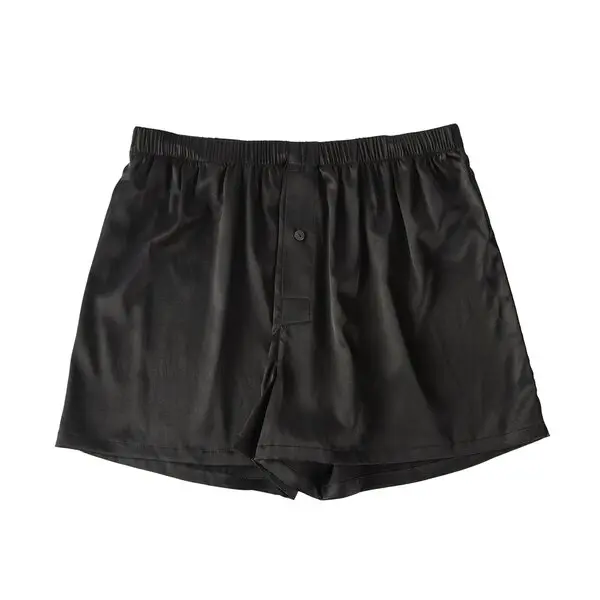 SOFT STROKES SILK Pure Mulberry Silk Boxers - Black
