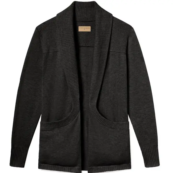 WESTON JON BOUCHER Hemingway Lightweight Slim Fit Cardigan Graphite - Grey