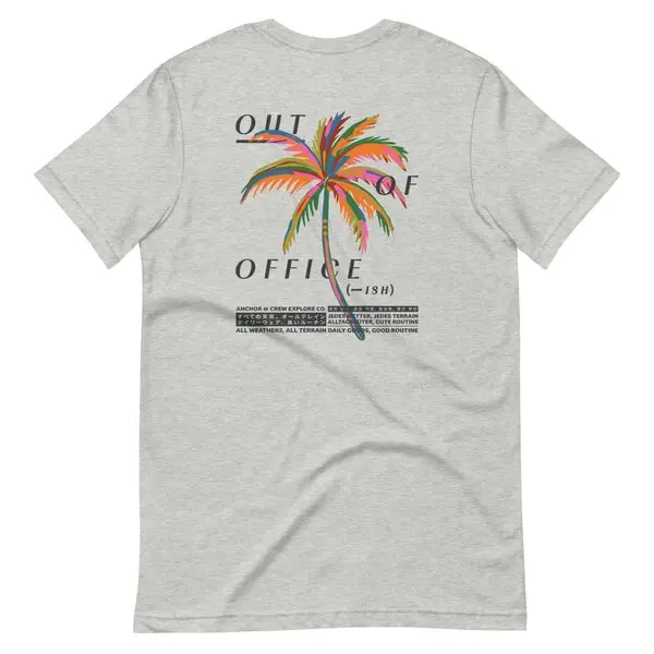 ANCHOR & CREW Heather Out Of Office Passenger Organic Cotton T-shirt - Grey