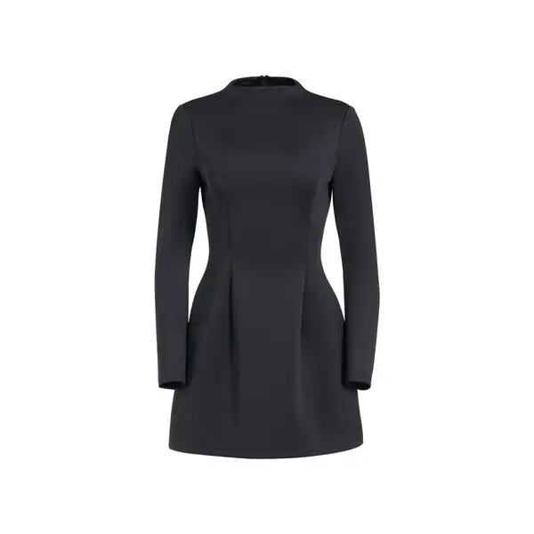 THE GT ATELIER Sophisticated High-neck Dress - Black