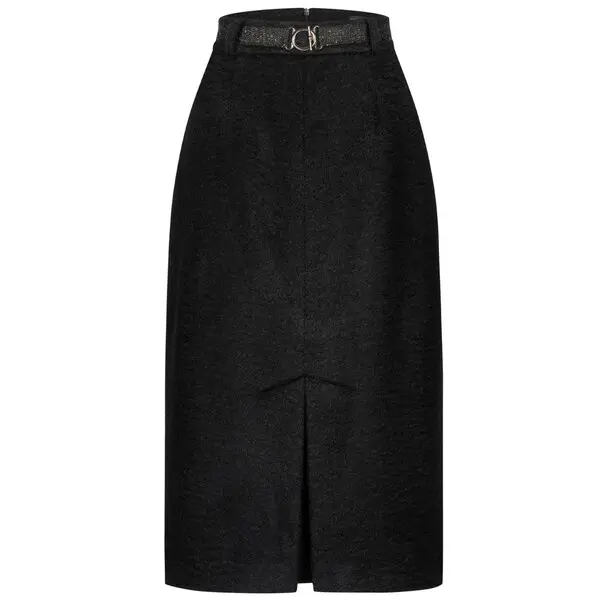 MARIANNA DÉRI Bouclé Pencil Skirt - Black