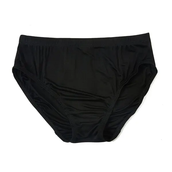 SOFT STROKES SILK Set Of Two Knitted Silk Mid Rise French Cut Pantie Shimmer Collection In Vodka - Black
