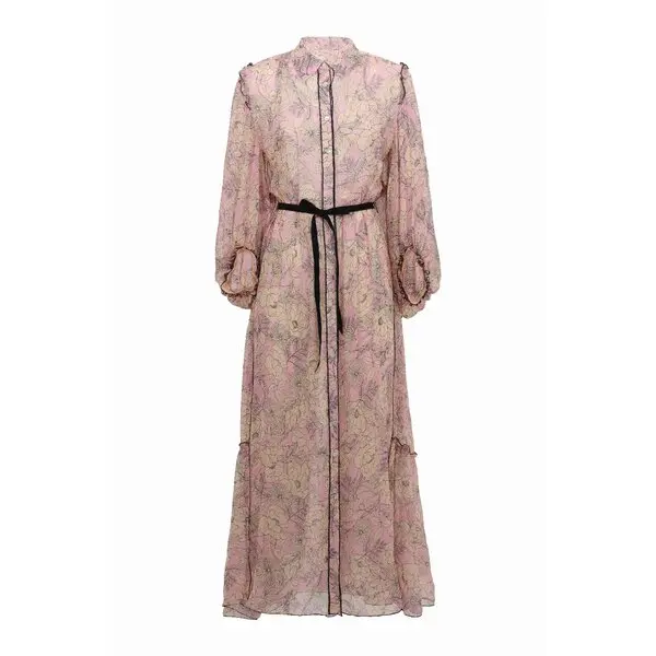 GEORGETTE Blush Garden Maxi Dress - Pink